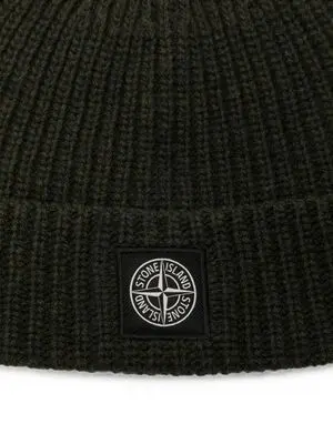 Stone Island Logo Wool Beanie - Multicolor