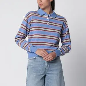 Guest In Residence Collegiate Stripe Polo Sweater - Multicolor