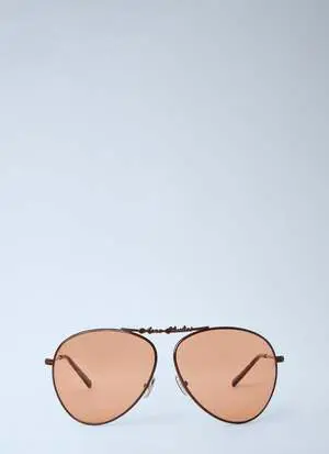 Acne Studios Metal Aviator Sunglasses - Brown