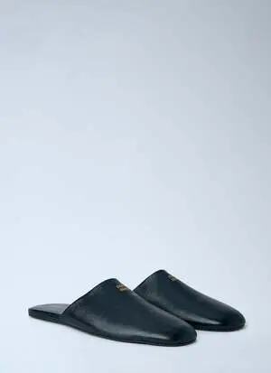 Miu Miu Leather Slippers - Black