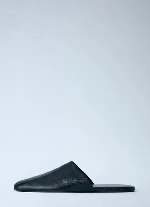 Miu Miu Leather Slippers - Black