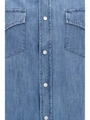Brunello Cucinelli Easy Fit Lightweight Denim Shirt