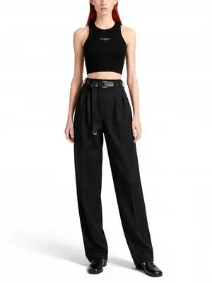 Givenchy Logo Crop Top - Black