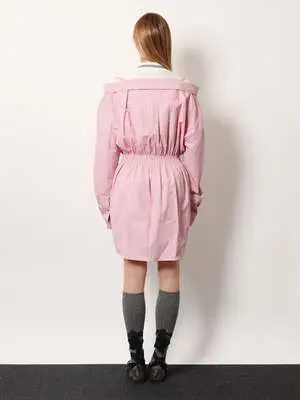 Miu Miu Striped Cotton Shirt Dress - Multicolor