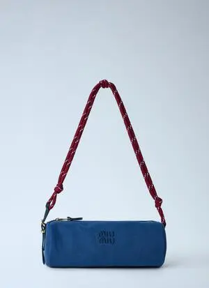 Miu Miu Gabardine Rope-strap Shoulder Bag - Blue