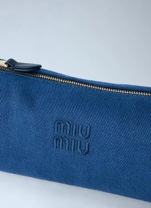 Miu Miu Gabardine Rope-strap Shoulder Bag - Blue