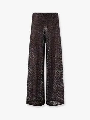 Missoni MISSONI Viscose Blend Trousers With Chevron Pattern Multicolor