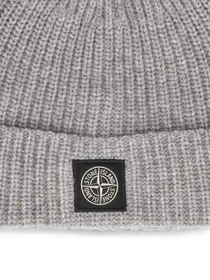 Stone Island Logo Wool Beanie