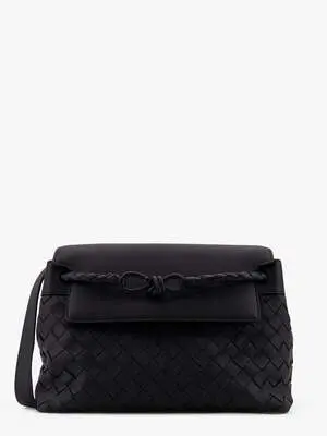 Bottega Veneta Andiamo Leather Shoulder Bag With Intrecciato Pattern - Multicolor