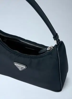 Prada Re-nylon And Saffiano Re-edition 2005 Mini Bag - Black