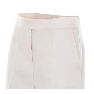 Max Mara Wide Linen Trousers - Cream