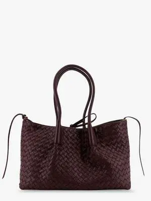 Bottega Veneta Pinacoteca Leather Handbag With Intrecciato Motif - Multicolor