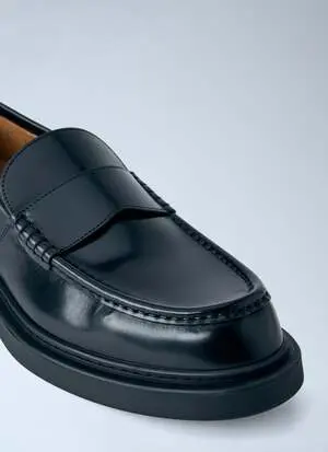 JIL SANDER Brushed Leather Loafers