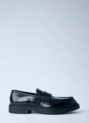 JIL SANDER Brushed Leather Loafers - Black