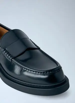 JIL SANDER Brushed Leather Loafers