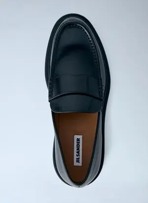 JIL SANDER Brushed Leather Loafers