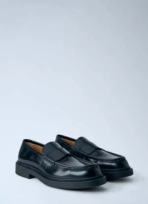 JIL SANDER Brushed Leather Loafers