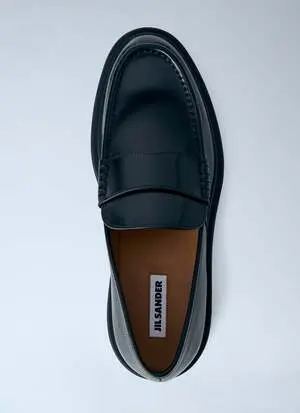 JIL SANDER Brushed Leather Loafers