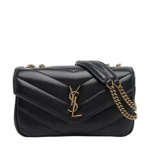 Saint Laurent Loulou Crossbosy Bag - Black