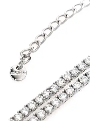 SELF-PORTRAIT Double Crystal Bow' Necklace