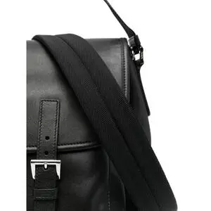Prada Re-nylon And Leather Trim Shoulder Bag With Enamel Triangle Logo