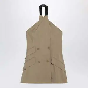 Max Mara Wool And Silk Poplin Sleeveless Jacket - Cream