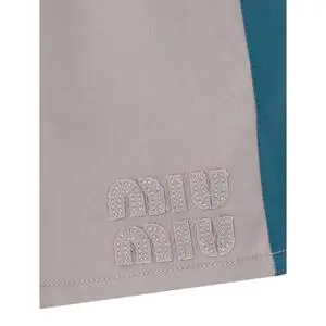 Miu Miu Cotton Mini Skirt - Gray