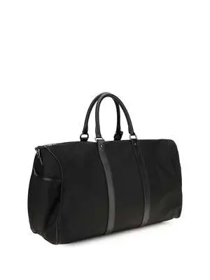 Kiton Leather-trim Travel Duffle Bag - Black