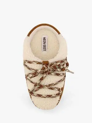 Moon Boot Shearling And Suede Slip-on