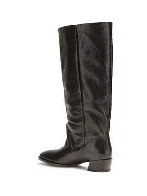 P.a.r.o.s.h Grained Leather High Boots - Brown
