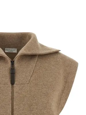 Brunello Cucinelli Shiny Zipper Pull' Vest