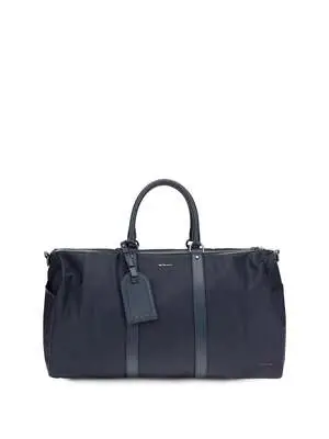 Kiton Leather-trim Travel Duffle Bag - Blue