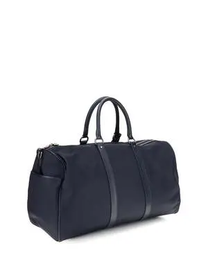 Kiton Leather-trim Travel Duffle Bag - Blue