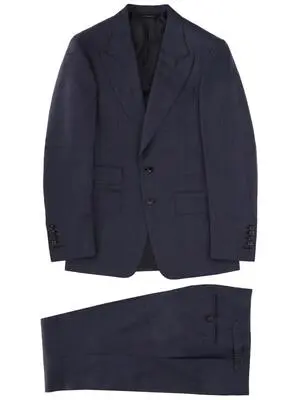 TOM FORD Grand Overcheck Shelton Suit - Blue