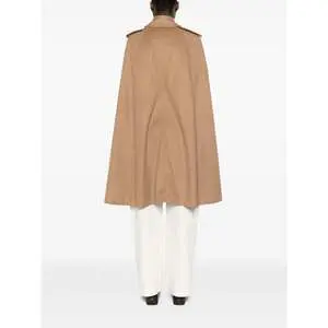 Burberry Cashmere Trench Cape - Cream