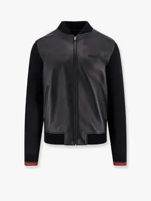 Gucci Leather And Wool Jacket - Multicolor
