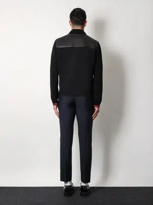 Gucci Leather And Wool Jacket