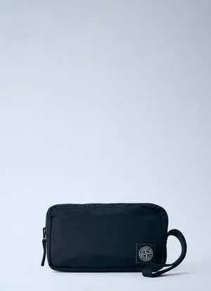Stone Island Compact Logo Pouch - Black