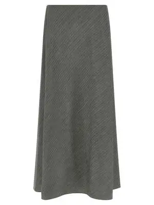 Alberta Ferretti Bell Chevron Skirt - Gray
