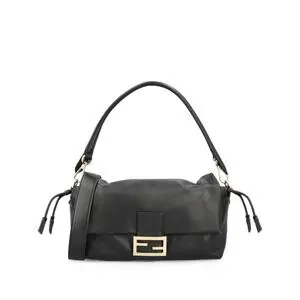 Fendi Medium Soft Baguette Bag - Black