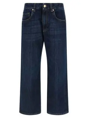 Brunello Cucinelli Contrast Stitching Jeans For Women