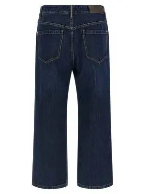 Brunello Cucinelli Wide Leg Cropped Jeans