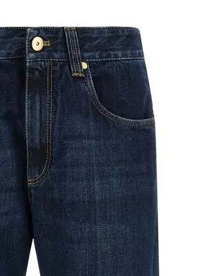 Brunello Cucinelli Wide Leg Cropped Jeans