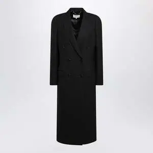 MAISON MARGIELA Wool Double-breasted Coat - Black