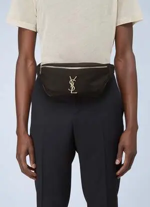 Saint Laurent Cassandre Belt Bag - Black