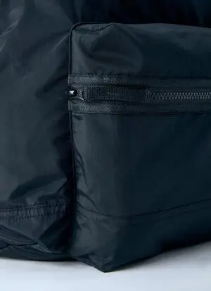 Stone Island Nylon Backpack With Front Zip Pocket - Black