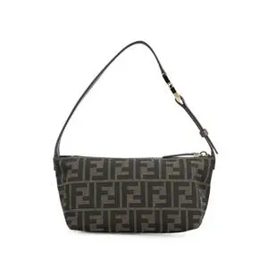 Fendi Ff Zucca Jacquard Small Vanity Pouch - Black