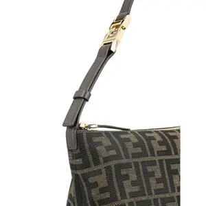 Fendi Ff Zucca Jacquard Small Vanity Pouch - Black