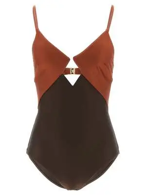 Zimmermann Aster' One-piece Swimsuit - Brown