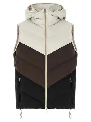 Kiton Chevron Stitching Padded Vest - Multicolor